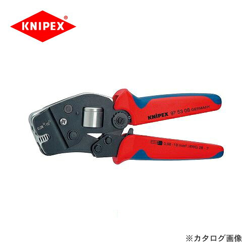 【メーカー】 ●KNIPEX社 【仕様】 ●対応端子：エンドスリーブ ●能力：0.08-10.0mm2、AWG28-10 ●長さ：190mm ●重量：475g 【関連商品】 クニペックス KNIPEX 97クリンピングプライヤー 9752-...