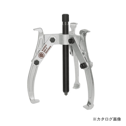※画像はイメージになります、商品説明をご確認下さい。 【特長】 ●ギア、プーリー等の引き抜き用として強力なプーラーです。 ●操作中にアームは自動的に締まります。 ●2種類の爪を使い分ける事ができるリバーシブルタイプのアーム。 ●3本アームタ...