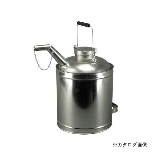 【メーカー】 ●PRESSOL 【特長】 ●ふた付のため、ゴミなどの混入を防ぎます。 ●材質：ブリキ 【仕様】 ●容量(L)：10 ●全高(mm)：350 ●質量(g)：1100