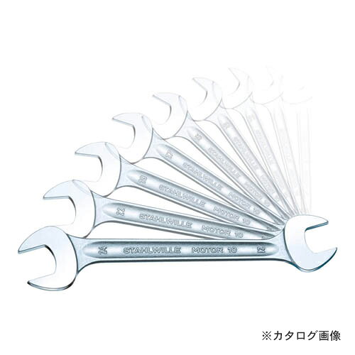 【メーカー】 ●Stahlwille (スタビレー) 【特長】 ●I型断面ボディーの軽量で高剛性なスパナセット。 【仕様】 ●セット内容：両口スパナ6x7・8x9・10x11・12x13・14x15・16x17・18x19・20x22・21...