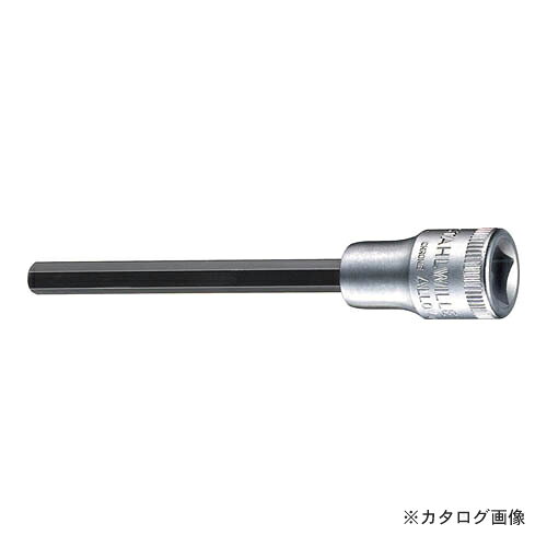 【メーカー】 ●Stahlwille (スタビレー) 【特長】 ●頑丈な圧入式の3／8”SQヘックスビットソケット。 ●ロングタイプ。 【仕様】 ●サイズ(mm)：8 ●全長(mm)：120 ●軸長(mm)：88 ●ソケット部外径(mm)：...