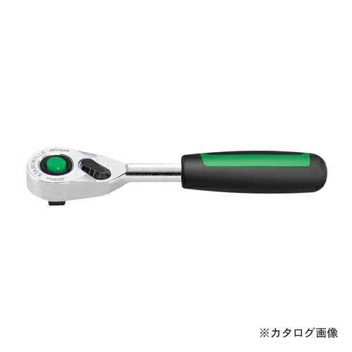 【メーカー】 ●Stahlwille (スタビレー) 【特長】 ●握りやすい樹脂ハンドル。 ●1/4”SQのラチェットハンドル。ギア数は80で送り角は4．5° ●樹脂グリップ付。 【仕様】 ●ギア数：80 ●全長(mm)：117 ●ヘッド部...