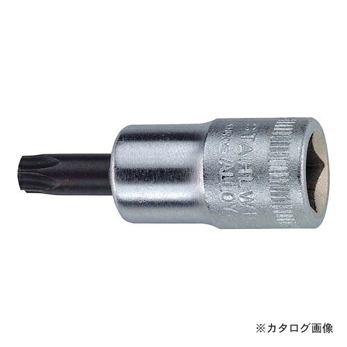【メーカー】 ●Stahlwille (スタビレー) 【特長】 ●頑丈な圧入式の3／8”SQヘクスローブビットソケット。 【仕様】 ●サイズ：T30 ●全長(L1；mm)：49 ●軸長(L2；mm)：17 ●ソケット部外径(d；mm)：17...