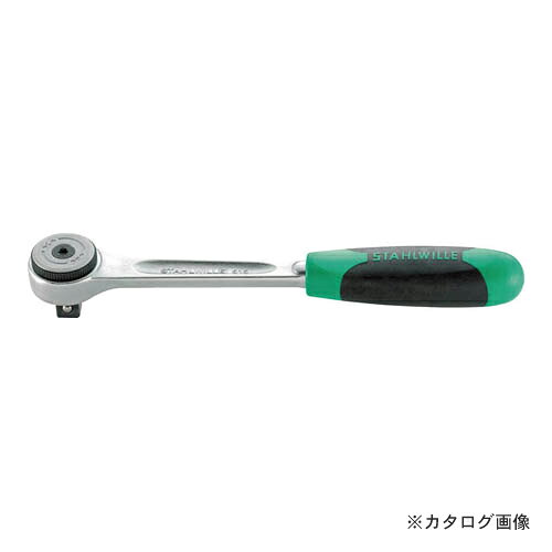 【メーカー】 ●Stahlwille (スタビレー) 【特長】 ●1/2”SQのラチェットハンドル。 【仕様】 ●ギア数：60 ●全長(mm)：265 ●ヘッド部幅(mm)：40 ●ヘッド部厚み(mm)：26.2 ●質量(g)：502