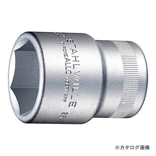 【メーカー】 ●Stahlwille (スタビレー) 【特長】 ●AS-drive（面接触）タイプのソケット。 ●6角タイプ。 【仕様】 ●サイズ(mm)：60 ●全長(mm)：80 ●ソケット部外径(d1；mm)：78 ●差込部外径(d2...