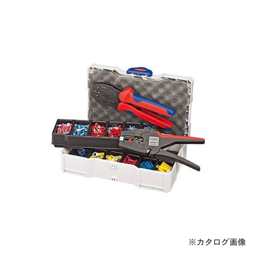 ※画像はイメージになります、商品説明をご確認下さい。 【特長】 ●頑丈なプラスチックケース入り ●6つに仕切られた2段のプラスチックトレイに端子が収められています ●付属するエンドスリーブはカラー付きタイプ 【仕様】 ●圧着ペンチ：9752...