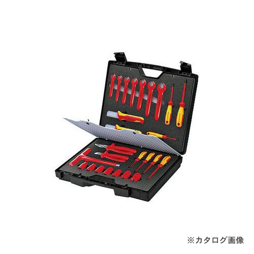 ※画像はイメージになります、商品説明をご確認下さい。 【特長】 ●1000V絶縁 ●耐衝撃性に優れたプラスチックケースに入っています。 ●セット内容はDIN　EN／IEC　60902基準に適合したVDE絶縁テスト済みの 　 KNIPEX絶縁...