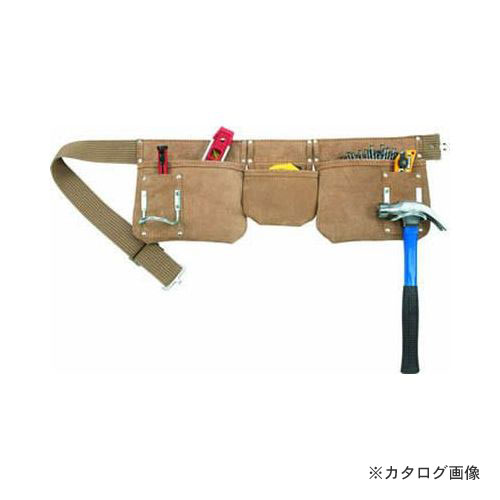 【メーカー】 ●Kuny's (クニーズ) 【特長】 ●丈夫なスプリットレザー製 ●3つのメインポケット付き（大×2、小×1） ●ハンマー・ホルダー、革の鉛筆ホルダーなど便利な収納 ●丈夫な補強がされています 【仕様】 ●材質：スプリットレ...