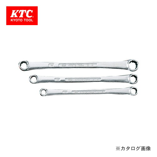 【メーカー】 ●京都機械工具（株） 【特長】 ●オフセットが15°で、ロングタイプのめがねレンチです。 【用途】 ●汎用工具 【仕様】 ●セット内容:M151-10×12、12×14、14×17 ●セット内容(点):3 ●質量(g):340...