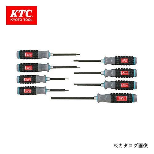【メーカー】 ●京都機械工具（株） 【特長】 ●軸の根元についた六角形状で、スパナなどを掛けて回すことができます。 ●グリップエンドのサイズ表示で先端形状の区別ができます。 【用途】 ●汎用工具 【仕様】 ●セット内容:D1H-015・02...