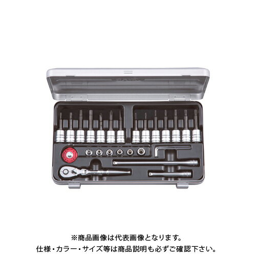【メーカー】 ●京都機械工具(株) 【特長】 ●幅広い作業範囲に対応する充実の入組。 ●専用樹脂成形トレイで一括管理でき、整理・整頓に便利。 【仕様】 ●ケースサイズ：W275×D150×H50 ●質量(kg)：1.7 【セット内容】 ●T...