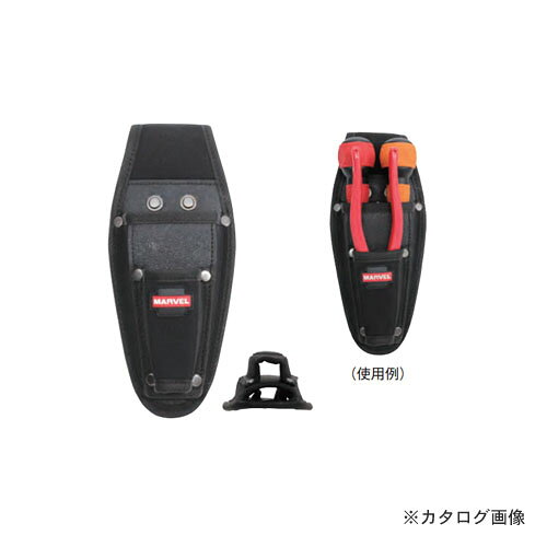 【メーカー名】 ●(株)マーベル 【特長】 ●背面に樹脂板を付け、引っ掛かりがなく、工具の抜き差しがししやすいツールホルダです。 ●エッジを効かせた安心のホールド感 ●先端が本体にきっちり収まり、床などを傷つけない 【仕様】 ●タイプ：ペン...