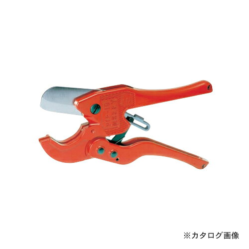 【メーカー】 ●室本鉄工（株） 【特長】 ●塩化ビニール管の切断が片手で楽にできます。 【用途】 ●塩ビ管・ポリエチレン管の切断。 【仕様】 ●切断能力(mm):42 ●全長(mm):215 ●質量(kg):0.367 【原産国】 ●日本 ...