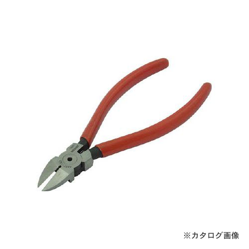 【メーカー】 ●室本鉄工（株） 【特長】 ●φ5mmまでの樹脂の切断に最適です。 ●最も標準的なプラスチックニッパです ●平刃 ●ばね付 ●ソフトカバー付 【仕様】 ●切断能力(mm)樹脂：φ5 ●全長(mm)：150 ●質量(g)：125...
