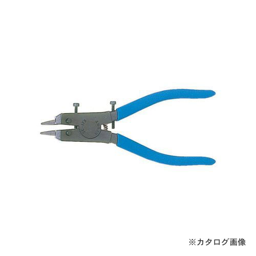【メーカー】 ●室本鉄工（株） 【特長】 ●飛び防止調整・セッティング幅調整機能付きです。 ●ピン差し替え式で、ストレートも斜めにもセットできます。 【仕様】 ●全長(mm)：190 ●爪形状：軸用 【関連商品】 メリー MERRY スナッ...