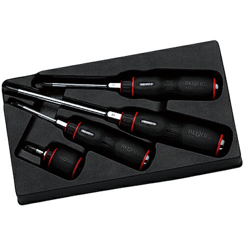 【メーカー】 ●京都機械工具(株) 【特長】 ●グリップは早回しのしやすい四角形状です。 ●二重構造のグリップの採用により、より良いフィット感を創出しています。 ●先端はマグネット付です。 ●軸は貫通タイプでグリップエンドは座金付きです。 ...