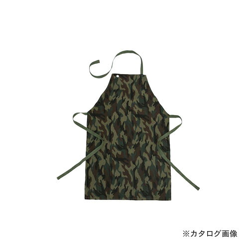 【メーカー名】 ●大中産業（株） 【用途】 ●簡易的な作業に最適 【特長】 ●スタイリッシュな迷彩柄の前掛け ●スタンダードな形状で多くの作業で使用できます 【仕様】 ●材質：綿100％ ●サイズ：丈105cm、巾60cm