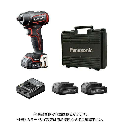 【メーカー】 ●パナソニック(株) 【特長】 ●軽量コンパクトでパワフルな穴あけを実現。 ●六角ビットに対応した128mmのコンパクトヘッド。 ●小型軽量で使いやすい10.8V 2.0Ah電池2個付セット。 【仕様】 ●色：赤 ●チャット：...