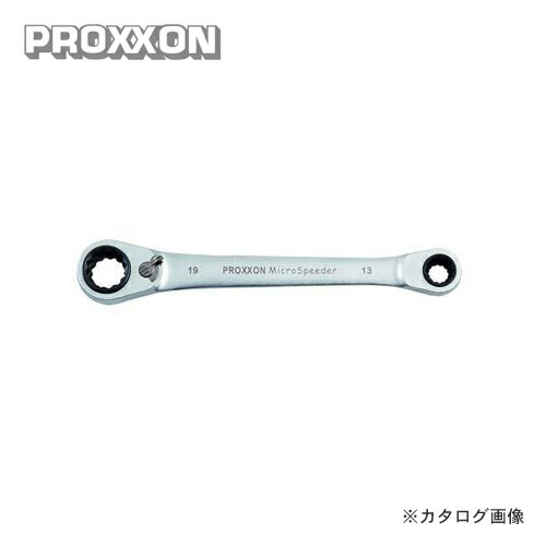 【メーカー】 ●キソパワーツール（株） 【特長】 ●4サイズを1つのギアレンチで作業可能な4way-マイクロ・スピーダー ●10-13-17-19mm／左右切替レバー付 【仕様】 ●サイズ：10/13/17/19mm ●送り角度：5（°72...