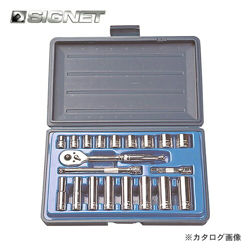 【メーカー】 ●（株）SIGNET 【特長】 ●ブローモールドケース入り。 【仕様】 ●セット内容：ソケット：3/8・7/16・1/2・9/16・5/8・11/16・3/4・13/16・7/8”、ディープソケット：3/8・7/16・1/2・...