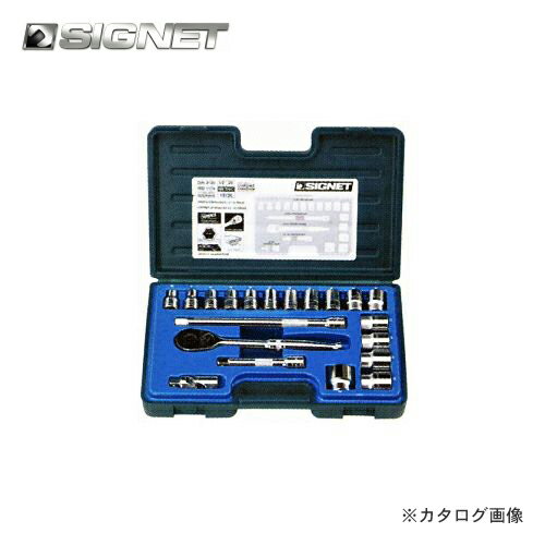 【メーカー】 ●（株）SIGNET 【特長】 ●ブローモールドケース入り。 【仕様】 ●セット内容：六角ソケット：10・11・12・13・14・15・16・17・18・19・21・22・24・27・30・32mm、ラチェットハンドル、エキス...