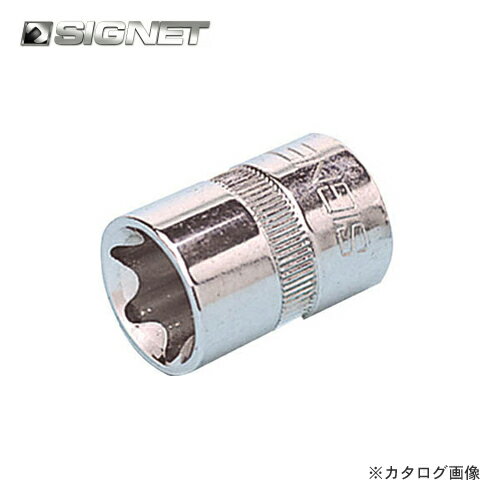 【メーカー】 ●（株）SIGNET 【特長】 ●ミラー仕上げのメッキが美しいE型ヘクスローブソケット 【仕様】 ●サイズ：E8 ●全長(L；mm)：26 ●内径寸法(mm)：7.52 ●対応ねじサイズ：M6-7 ●差込角(”DR)：3/8 ...