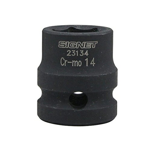 【メーカー名】 ●（株）SIGNET 【特長】 ●品番65338 ミニインパクトレンチと組み合わせてさらに狭い箇所に！ 【仕様】 ●サイズ(mm)：14 ●全長(mm)：28 ●質量(g)：50〜100