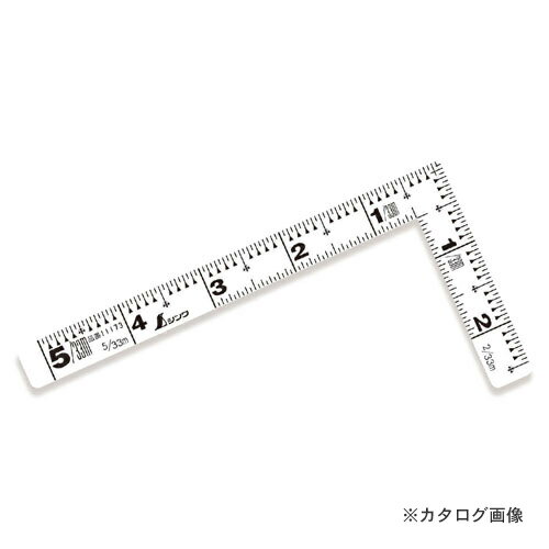 【メーカー】 ●シンワ測定(株) 【特長】 ●見やすい白地黒目盛です。 ●はがれにくいハードコーティング仕様です。 ●竿・角共に薄く平たいので材料にピタリと張り付き、ケガキやすくなっています。 ●材料や腰袋を傷つけない角丸形状です。 ●外側...