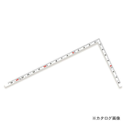 【メーカー】 ●シンワ測定(株) 【特長】 ●見やすい白地黒目盛です。 ●はがれにくいハードコーティング仕様です。 ●竿・角共に薄く平たいので材料にピタリと張り付き、ケガキやすくなっています。 ●材料や腰袋を傷つけない角丸形状です。 ●外側...