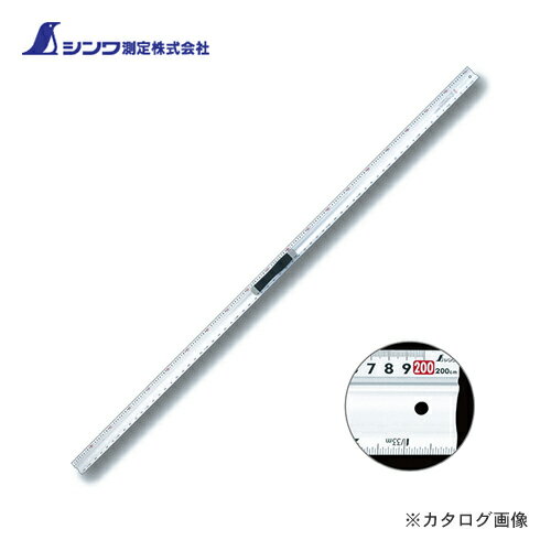 【メーカー】 ●シンワ測定（株） 【特長】 ●大工さんに便利な尺相当目盛付のアルミ製定規です。 ●裏面に滑り止めゴム付です。 ●カッター面に刃が食い込まない、ステン鋼付です。 【用途】 ●長さ測定、線引き、カッティング、丸ノコガイド定規に。...