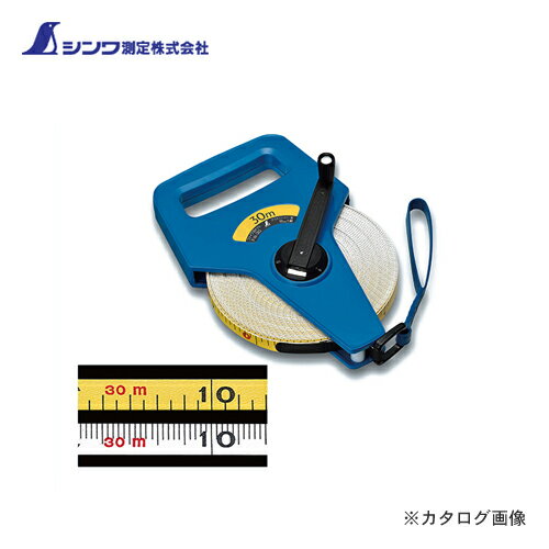 【メーカー】 ●シンワ測定（株） 【特長】 ●軽くて持ち運びに便利です。 ●テープ両面に目盛が印刷されています。 ●JIS 1級 ●一般測量、道路、鉄道、電気工事用。 【仕様】 ●サイズ：テープ幅12mm×テープ長さ30m ●質量：465g...