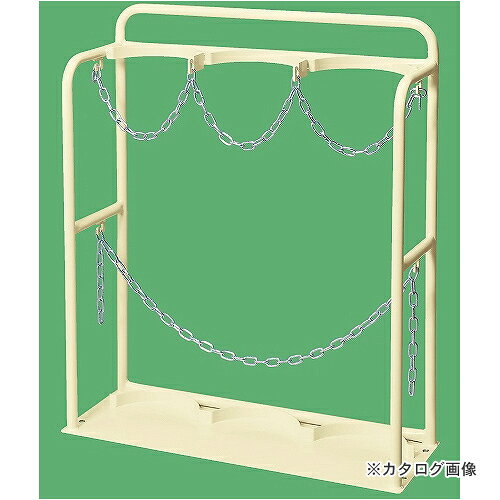 【メーカー】 ●（株）サカエ 【特長】 ●ボンベを安心・安全に保管できます 【仕様】 ●外寸：W850×D300×H1000mm ●質量：16kg ●適用：ボンベ220φ用 ●完成品：○ ●お客様組立式： - ●受注生産品： - ※北海道・...