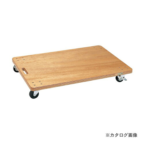 【メーカー】 ●（株）サカエ 【特長】 ●荷台が木製で丈夫な平台車 【仕様】 ●外寸：W900×D600×H123mm ●質量：14kg ●キャスター：75φゴム車 ●完成品：○ ●お客様組立式： - ●受注生産品： - ※北海道・沖縄・離...