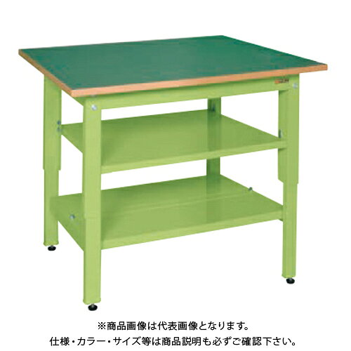 【メーカー】 ●サカエオリジナルブランド 【特長】 ●作業台下のデッドスペースを有効活用出来る中棚・中板を標準装備しているワークテーブルです。 ●取付ける事で収納力大幅UP!サカエリューム天板を使用しているので、クッション性があり、耐久性に...