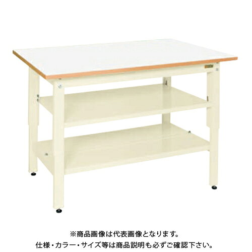 【メーカー】 ●サカエオリジナルブランド 【特長】 ●作業台下のデッドスペースを有効活用出来る中棚・中板を標準装備しているワークテーブルです。 ●取付ける事で収納力大幅UP!サカエリューム天板を使用しているので、クッション性があり、耐久性に...