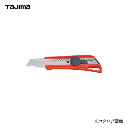 【メーカー】 ●（株）TJMデザイン 【特長】 ●厚物切断用 ●強力ネジ式ロック ●頑丈な0.8mm厚ブレードホルダー ●ボディ内に2枚の替刃を内蔵 ●刃が滑り出ないピッチ送り方式 【製品情報】 ●本体色：赤 ●適合替刃：替刃大 凄刃銀・黒...