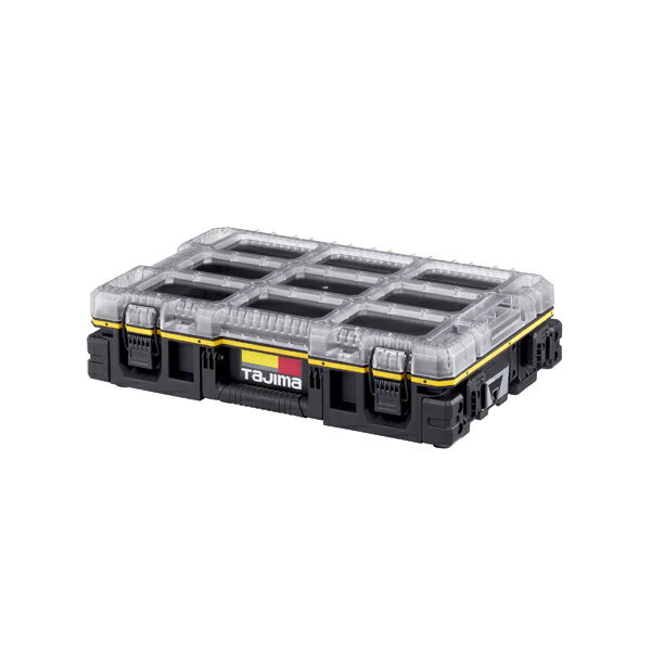 【 メーカー 】 ●(株)TJ,Mデザイン 【 特長 】 ●工具や小型パーツの収納に適したツールボックス ●透明なトップカバーでフタを開けずに中身の確認が可能 ●外側にセフホルダー機能(4個)を搭載 ●重ねて置くだけでしっかりと連結する荷崩...