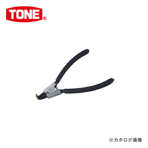 【メーカー】 ●TONE（株） 【仕様】 ●適応範囲(mm)：10〜25 ●先端φ(mm)：1.3 ●寸法(mm)：T/9.0、L/170 ●質量：163g 【関連商品】 前田金属工業 トネ TONE スナップリングプライヤー (ベントタイ...