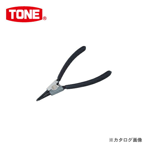 【メーカー】 ●TONE（株） 【仕様】 ●適応範囲(mm)：40〜100 ●先端φ(mm)：2.3 ●寸法(mm)：T/9.0、L/225 ●質量：216g 【関連商品】 前田金属工業 トネ TONE スナップリングプライヤー (ストレー...