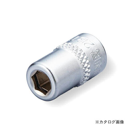 【メーカー名】 ●TONE（株） 【仕様】 ●二面幅寸法S(mm)：6.35 ●寸法(mm)：(D1)12、(D2)13、(L1)10、(L2)9、(L)23、(d)5 ●質量(g)：15