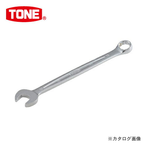 【メーカー】 ●TONE（株） 【特長】 ●スパナのスピードとめがねレンチの強さを兼ね備えているのがコンビネーションスパナです。 ●仮締めをスパナ側で、本締めをめがね側でというように1本で2役の機能工具です。 ●モデルチェンジで、さらに使い...