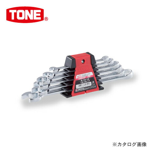 【メーカー】 ●TONE（株） 【特長】 ●スパナのスピードとめがねレンチの強さを兼ね備えているのがコンビネーションスパナです。 ●仮締めをスパナ側で、本締めをめがね側でというように1本で2役の機能工具です。 ●モデルチェンジで、さらに使い...