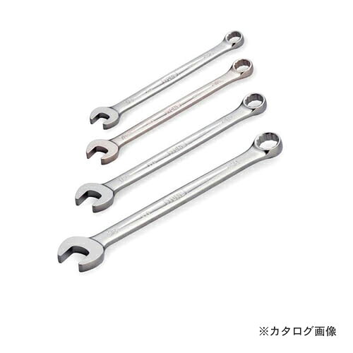 【メーカー名】 ●TONE（株） 【特長】 ●スパナのスピードとめがねレンチの強さを兼ね備えているのがコンビネーションスパナです。 ●仮締めをスパナ側で、本締めはめがね側でというように1本で2役の機能工具です。 ●モデルチェンジで、さらに使...