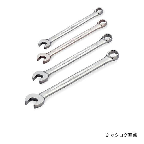 【メーカー名】 ●TONE（株） 【特長】 ●スパナのスピードとめがねレンチの強さを兼ね備えているのがコンビネーションスパナです。 ●仮締めをスパナ側で、本締めはめがね側でというように1本で2役の機能工具です。 ●モデルチェンジで、さらに使...