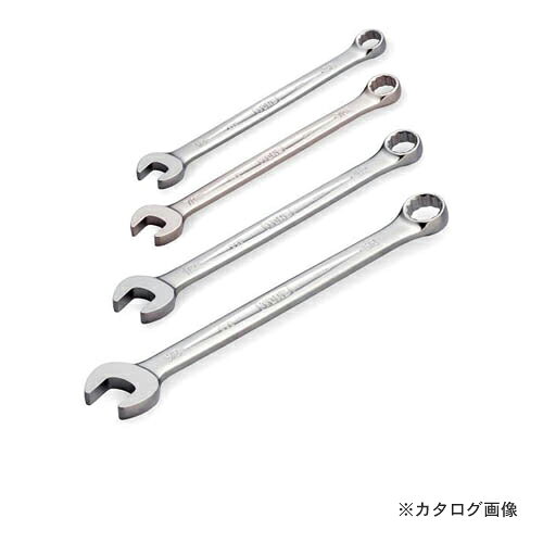 【メーカー名】 ●TONE（株） 【特長】 ●スパナのスピードとめがねレンチの強さを兼ね備えているのがコンビネーションスパナです。 ●仮締めをスパナ側で、本締めはめがね側でというように1本で2役の機能工具です。 ●モデルチェンジで、さらに使...