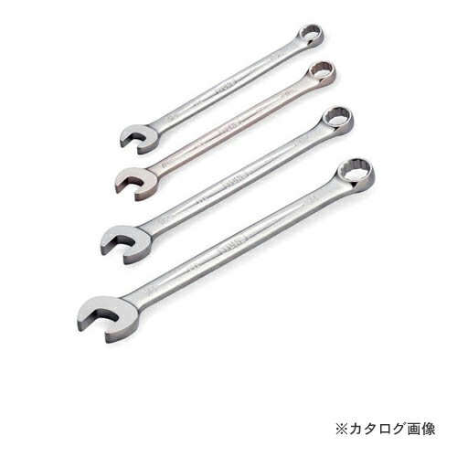 【メーカー名】 ●TONE（株） 【特長】 ●スパナのスピードとめがねレンチの強さを兼ね備えているのがコンビネーションスパナです。 ●仮締めをスパナ側で、本締めはめがね側でというように1本で2役の機能工具です。 ●モデルチェンジで、さらに使...