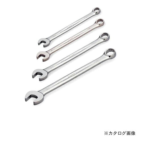 【メーカー名】 ●TONE（株） 【特長】 ●スパナのスピードとめがねレンチの強さを兼ね備えているのがコンビネーションスパナです。 ●仮締めをスパナ側で、本締めはめがね側でというように1本で2役の機能工具です。 ●モデルチェンジで、さらに使...