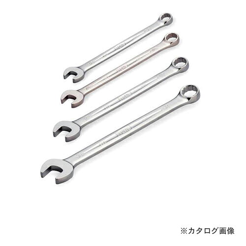 【メーカー名】 ●TONE（株） 【特長】 ●スパナのスピードとめがねレンチの強さを兼ね備えているのがコンビネーションスパナです。 ●仮締めをスパナ側で、本締めはめがね側でというように1本で2役の機能工具です。 ●モデルチェンジで、さらに使...