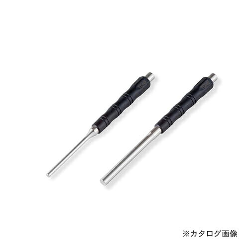 【メーカー名】 ●TONE（株） 【特長】 ●平行ピン・スプリングピン・テーパーピンの ●抜き差し作業に最適。 ●叩く時のショックを和らげるグリップを採用。 【仕様】 ●寸法(mm)：(D)4.5、(L)150、(L1)61、 ●質量(g)...