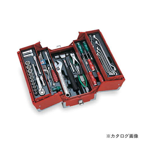 【メーカー名】 ●TONE（株） 【特長】 ●工自動車整備に欠かせない工具を厳選した基本セット。 【製品】 ●ソケット(6角) SOCKET(6pt.)：(4S-)08、10、12、13、14、17、19、21、22、24 ●プラグソケット...